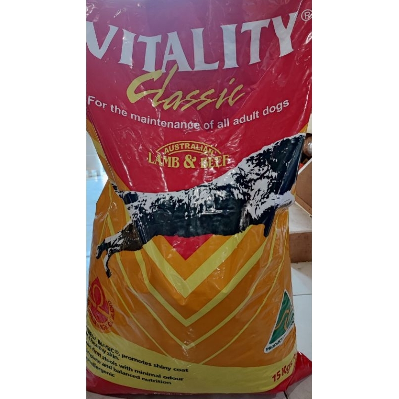 Vitality Classic dog food 15kg Lamb and Beef Flavor | Shopee Philippines