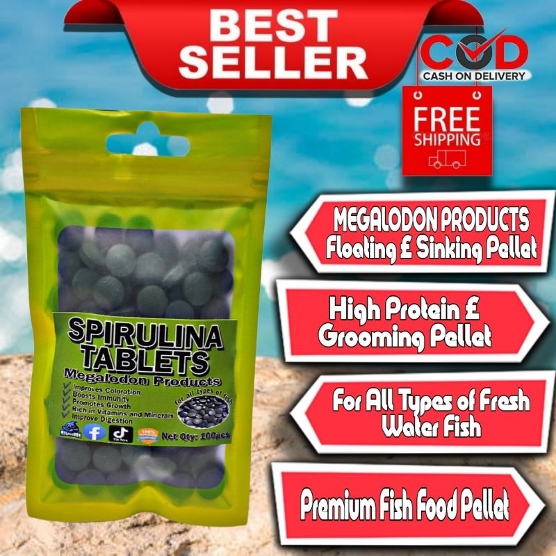 Spirulina Tablets for fish (Megalodon Products) Improves Coloration ...