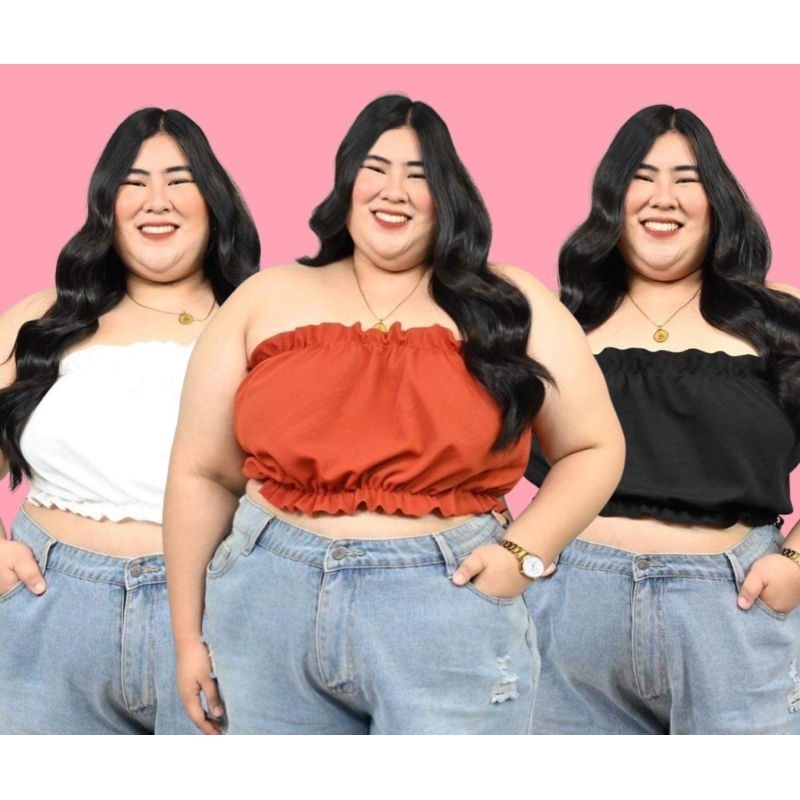 Tube Top Plussize (XL-4XL) and Smocking croptop S-L | Shopee Philippines