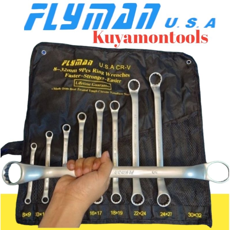 flyman original back wrench set 9pcs 8mm to 32mm | Shopee Philippines