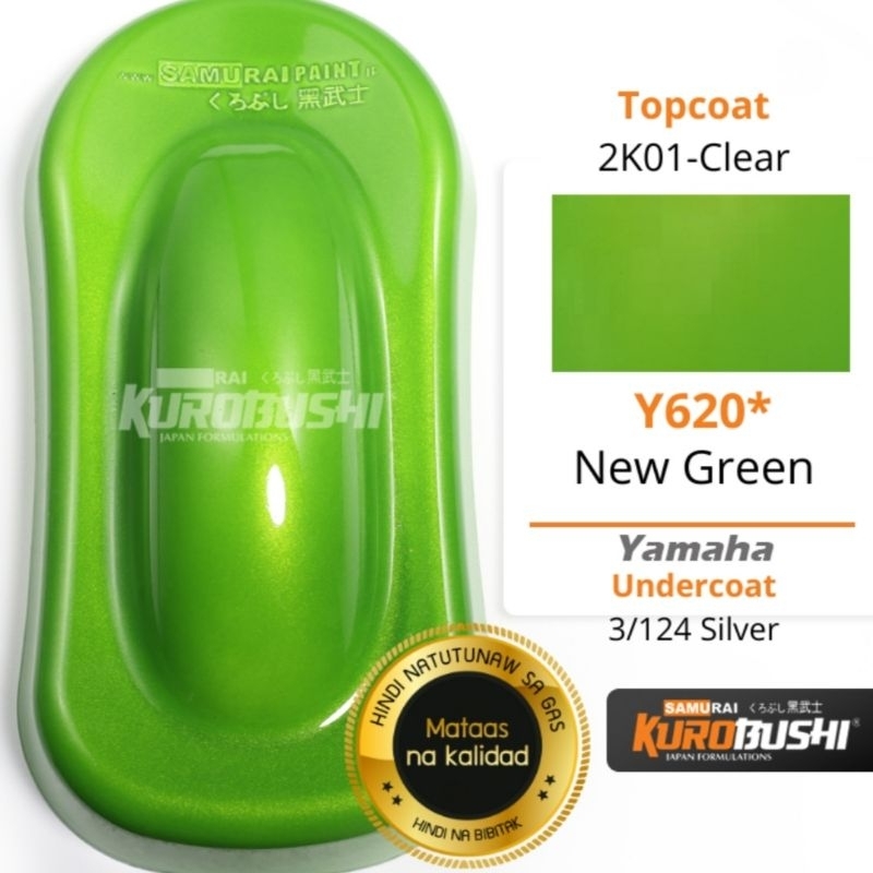 SAMURAI SPRAY PAINT NEW GREEN Y620* ( YAMAHA SINGLE COLOR)400ML | Shopee Philippines