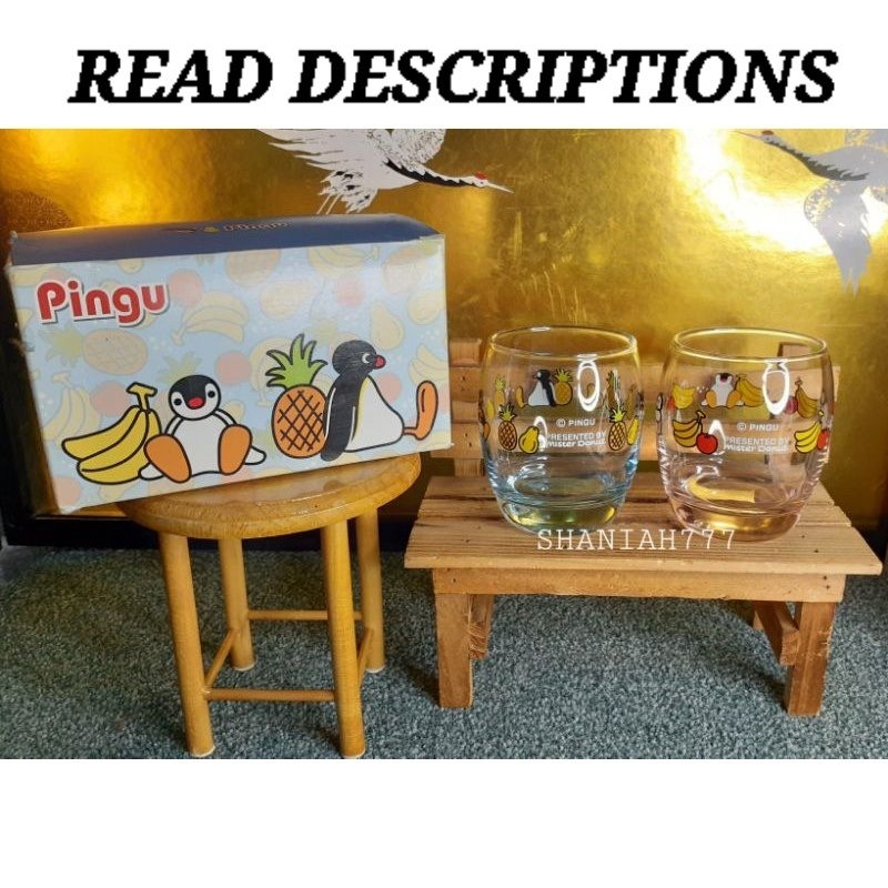 PINGU | PINGA Penguins Pair Of Glass Presented by Mister Donut 8cm ...