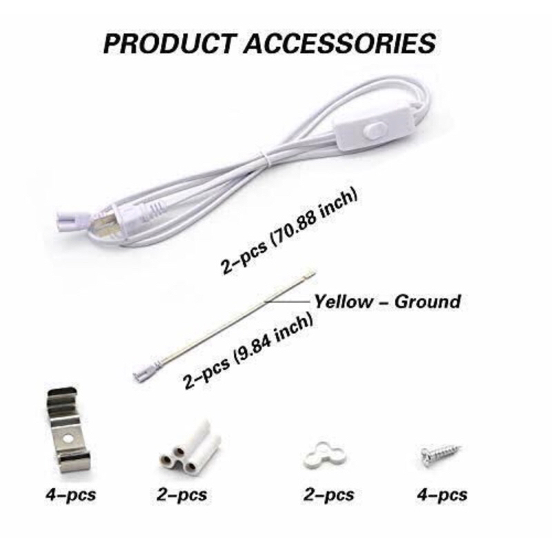 【COD & Ready 】T4 T5 T8 Tube Connector 10cm 30cm 150cm Cable With Switch ...