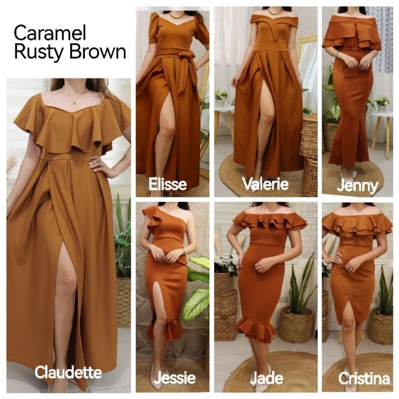 Burnt Rust & Caramel Dress Collection – Mini to Maxi | Bodycon & Flowy ...