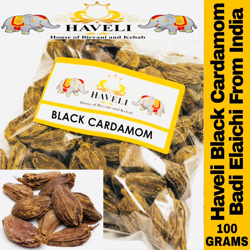 Sale! Haveli Black Cardamom Badi Elaichi From India 100Grams | Shopee ...