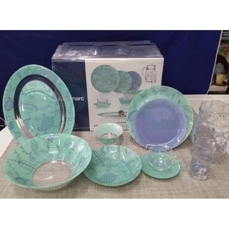 LUMINARC PLATE SET BABASAGIN 46 PCS SET MADE IN UAE | Shopee Philippines