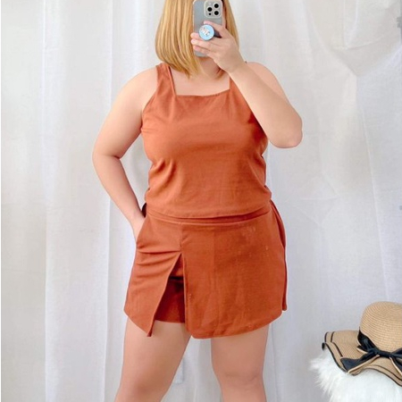 Plussize Valeria Terno Skort | Shopee Philippines