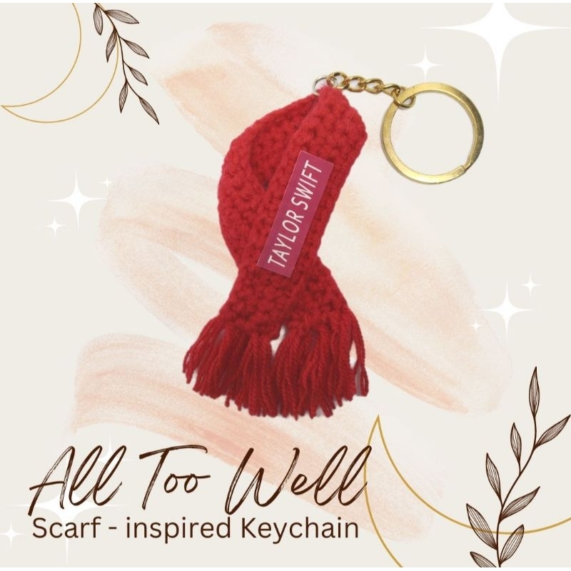 RED (Taylor's Version) All Too Well Scarf - Inspired Keychain Taylor ...