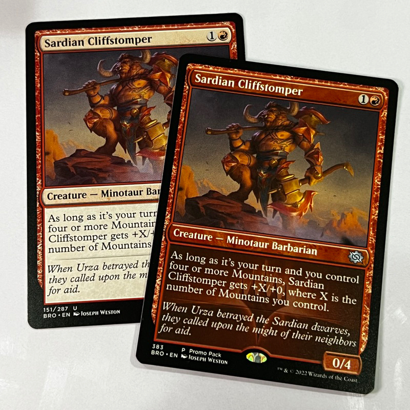 SARDIAN CLIFFSTOMPER | BRO THE BROTHERS’ WAR | MINOTAUR BARBARIAN | RED ...