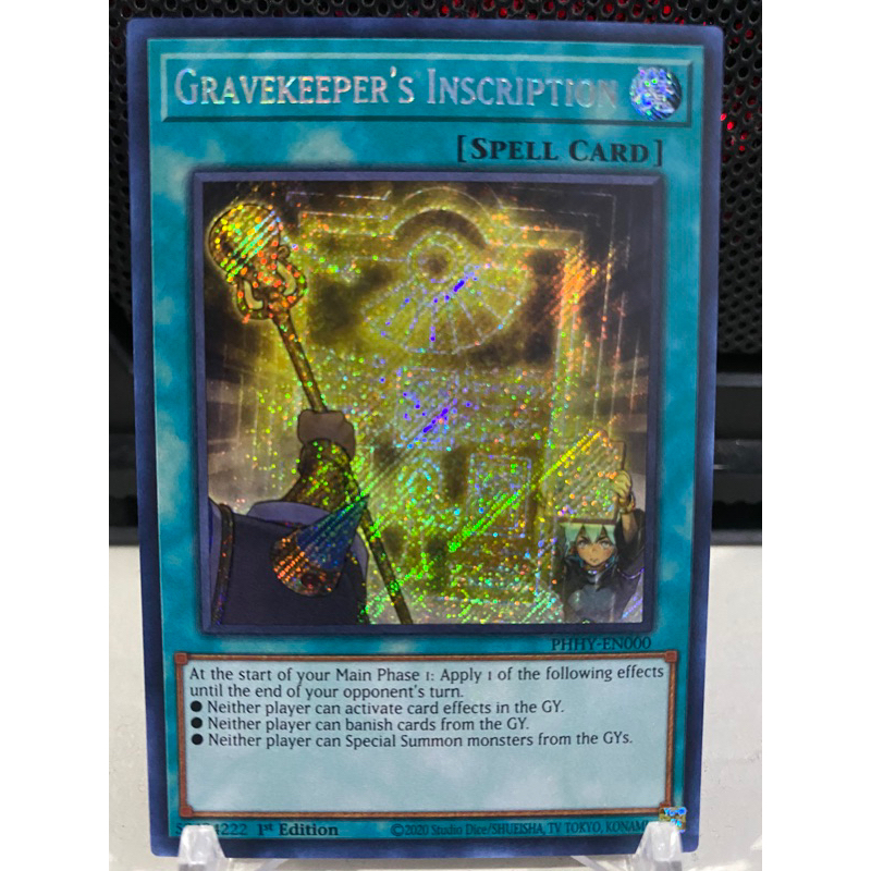 Gravekeeper's Inscription - PHHY-EN000 - Secret Rare 1st Edition ...