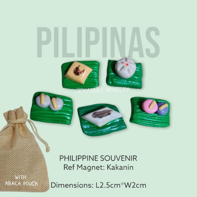 [5 pcs] Philippine Souvenir Mini Ref Magnet | Fridge Magnet - Kakanin ...