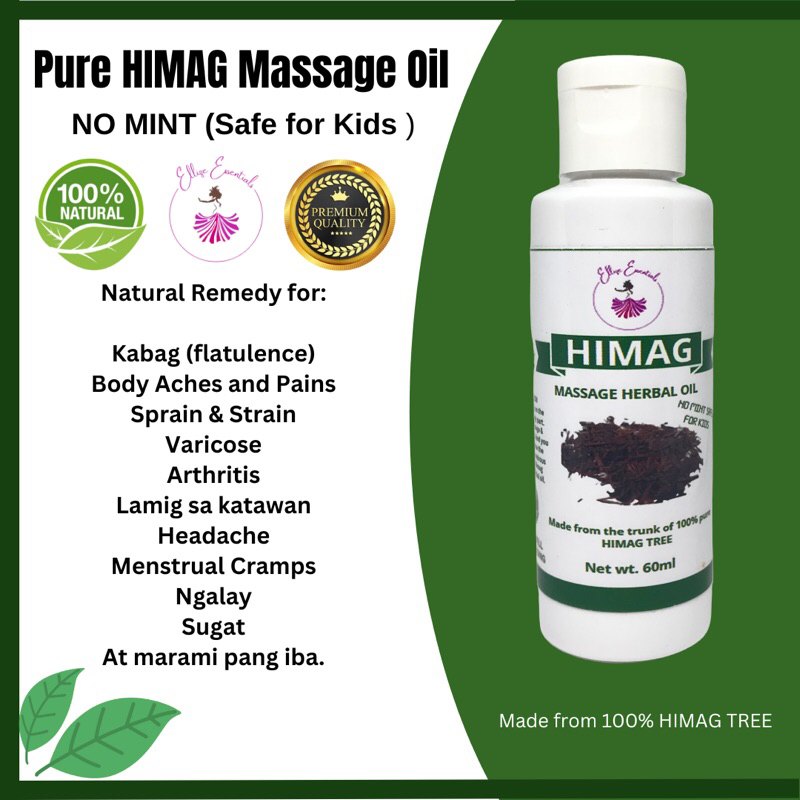 HIMAG OIL Pure Natural for Kids No Mint Pangmasahe | Shopee Philippines