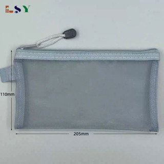 LSY Transparent mesh pencil bag single layer double layer large ...