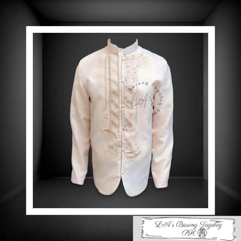 Piña organza Coat Barong (Embroidered) | Shopee Philippines