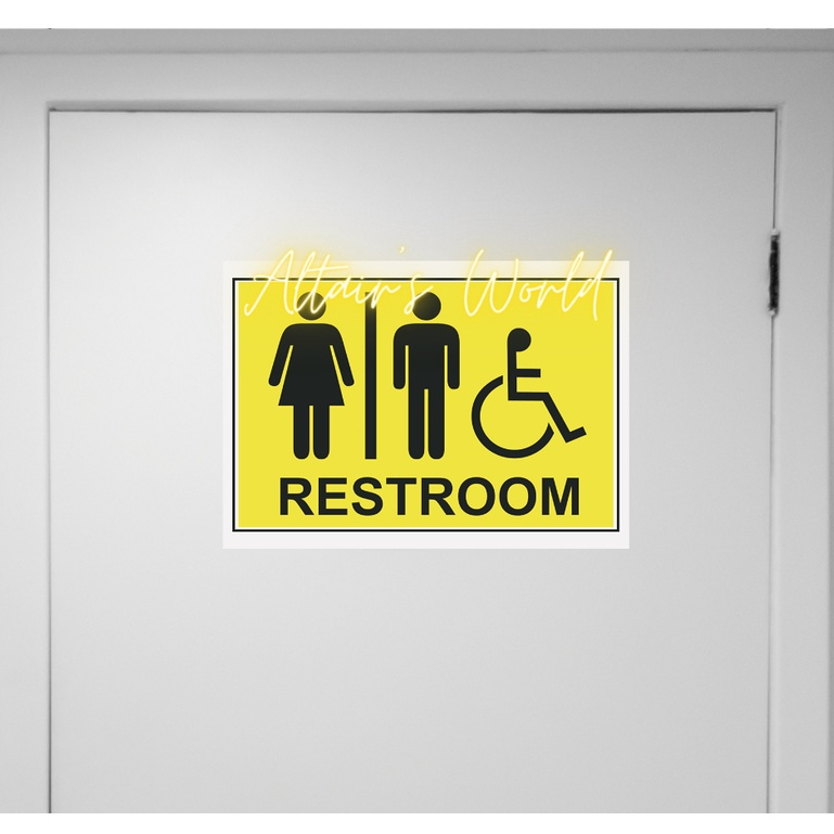 All Gender Restroom Signage | Toilet | CR Aesthetic Sign Laminated ...