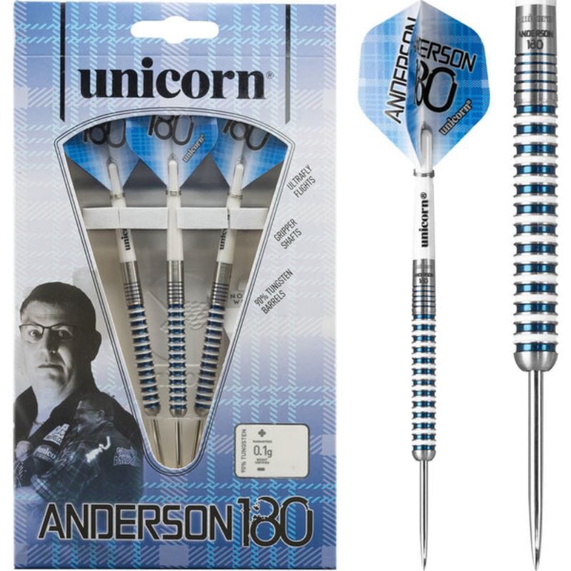 UNICORN GARY ANDERSON 180 SPECIAL EDITION 90% TUNGSTEN [23G] DARTS STEEL TIP | Shopee Philippines