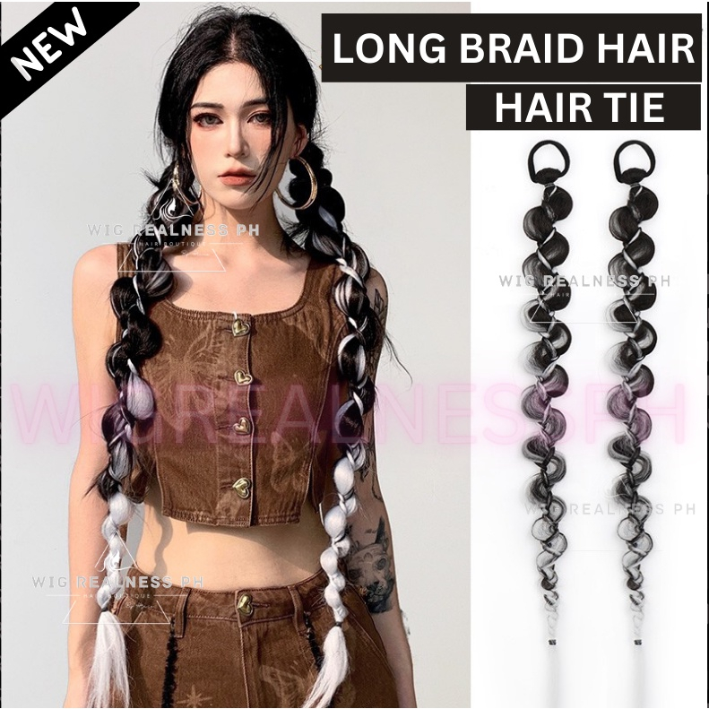Instant Long Braid Hairstyle Braid Hair Tie Aesthetic Y2K Hairstyle ...