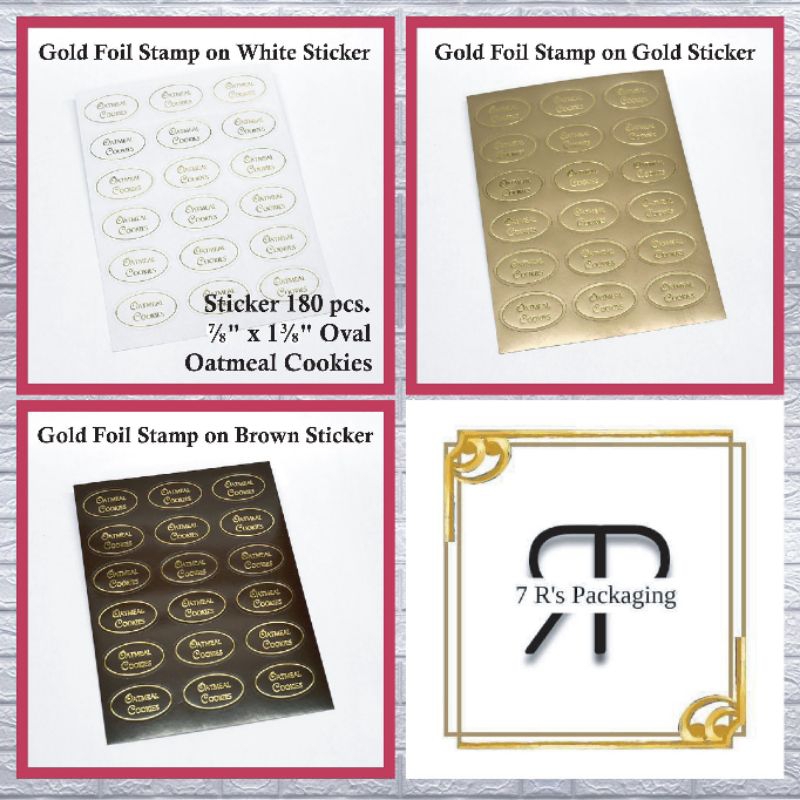 180 pcs. ⅞” x 1⅜” Oatmeal Cookies Sticker | Shopee Philippines