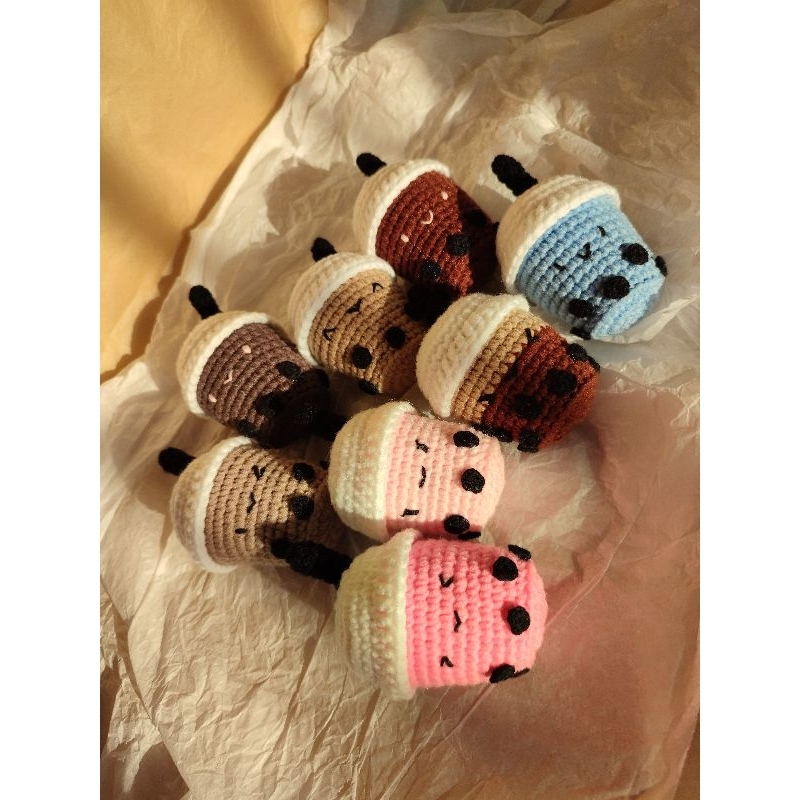 Milktea / Bubble tea keychain ~ handmade crochet | Shopee Philippines