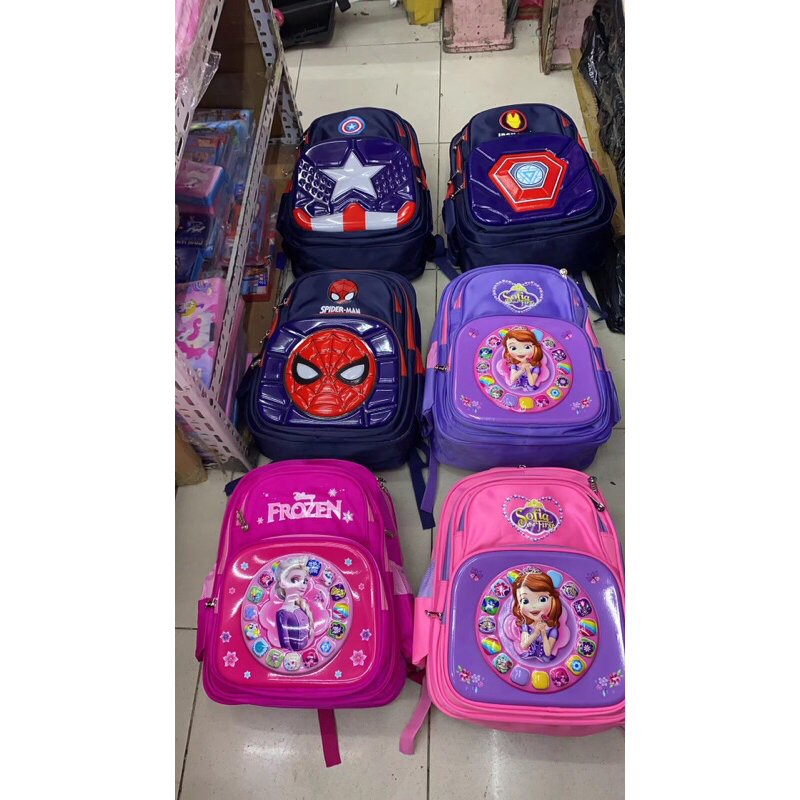 characters bag pack 16inches | Shopee Philippines