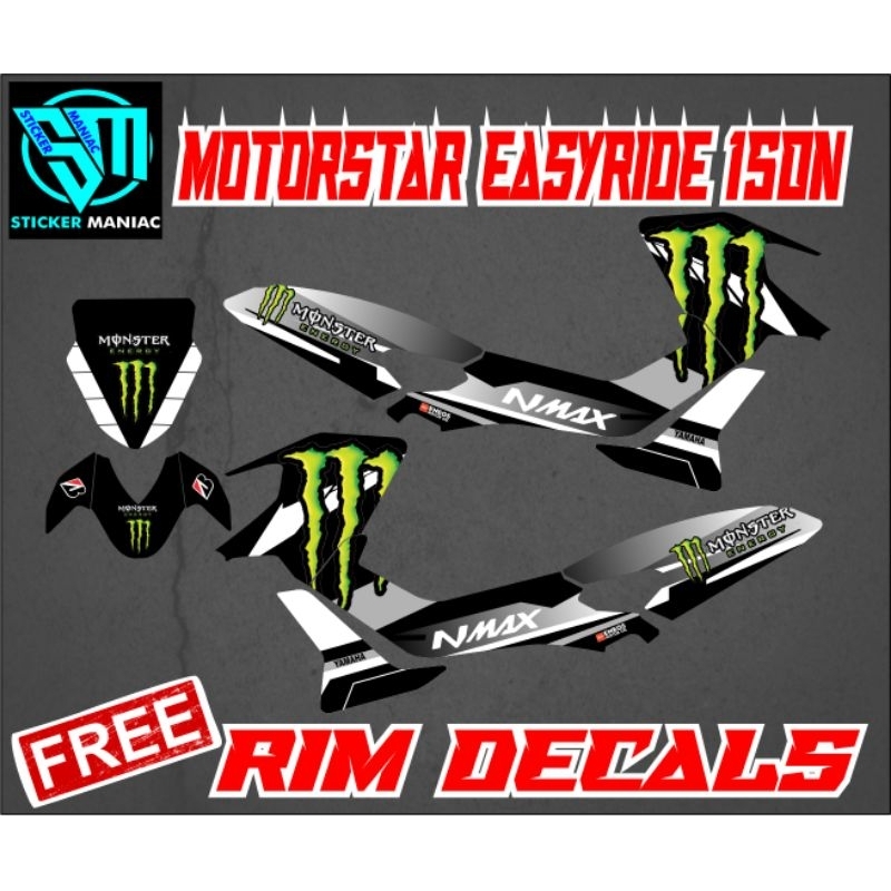 Motorstar Easyride 150n full body decals, free rim decals | Shopee ...