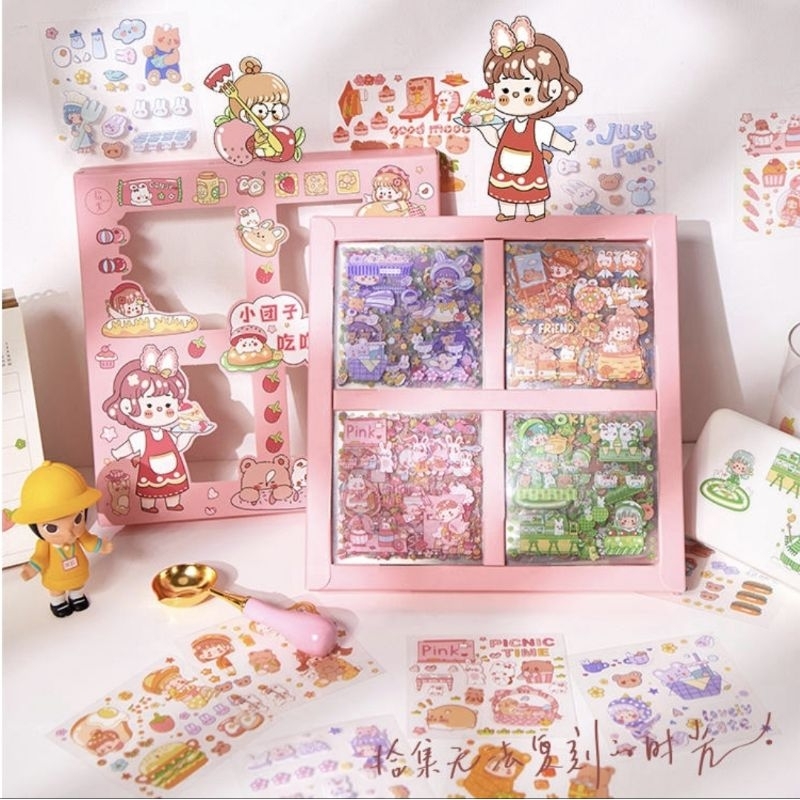 100 pieces per box cute stickers | Shopee Philippines