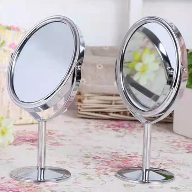 360 Degree Rotating Double Sided Desktop Stand Cosmetic Mirror with ...