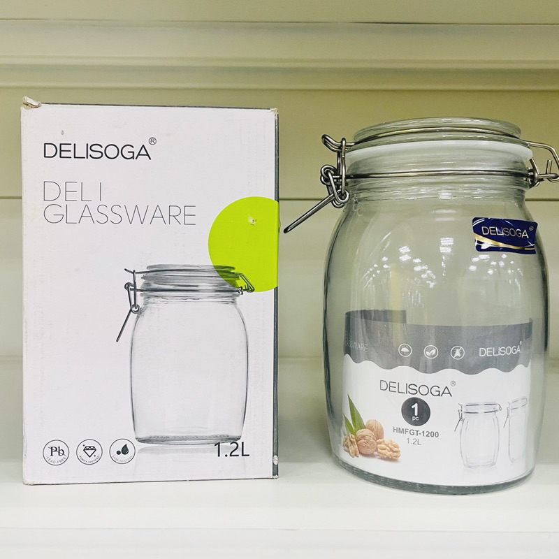 Delisoga Deli Glassware Sealed Jar Glass Storage Jar | Shopee Philippines