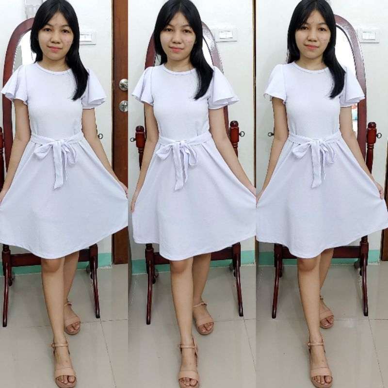 NEW Kids Teens to Ladies Plain White Dress Assorted Styles Free Size ...