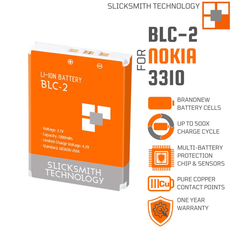 BLC-2 Nokia 3310 Battery 1,300mAh Lithium-Ion | SlickSmith Technology ...