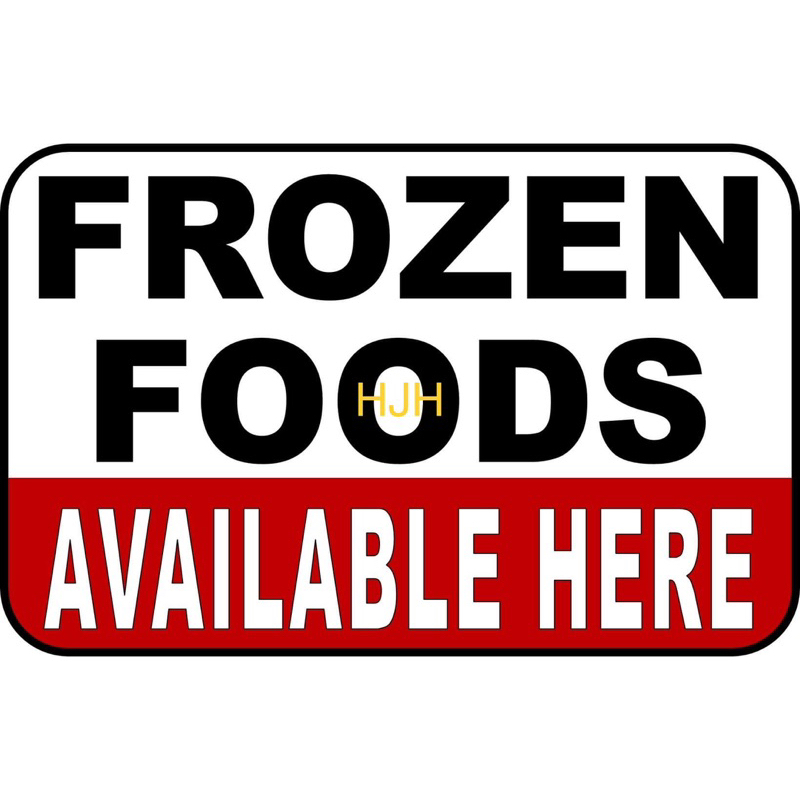 FROZEN FOODS AVAILABLE HERE PVC Signage 7.8x11 inches | Shopee Philippines