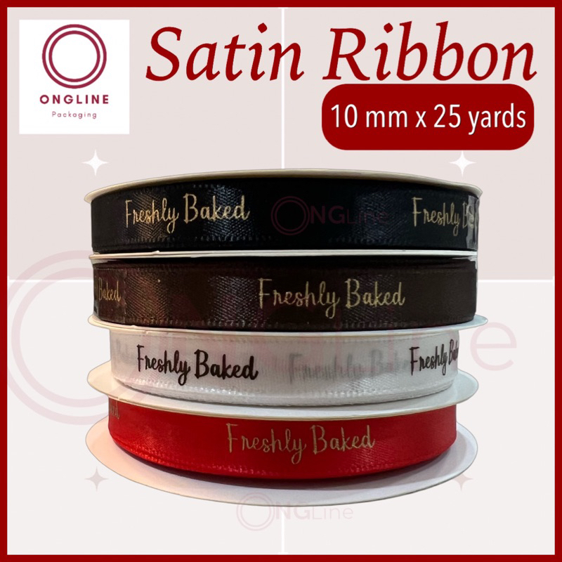 25 yard | 10 mm | Freshly Baked Satin Ribbon | Gift Wrapping Cake ...