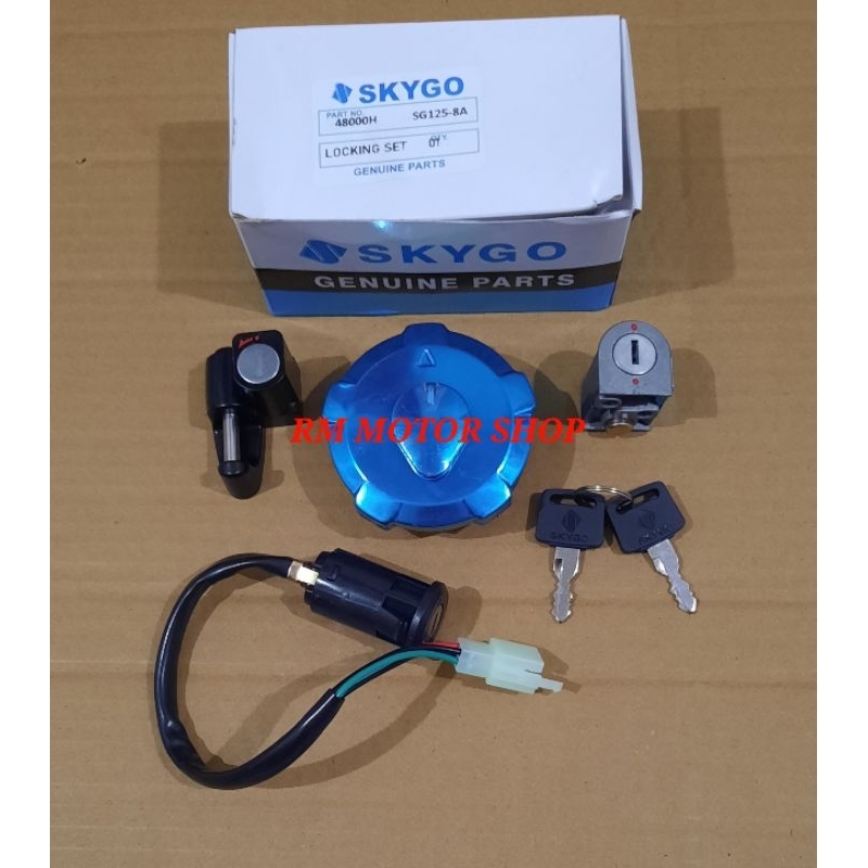 SKYGO WIZARD 125 IGNITION SWITCH SET / KEY SET | Shopee Philippines