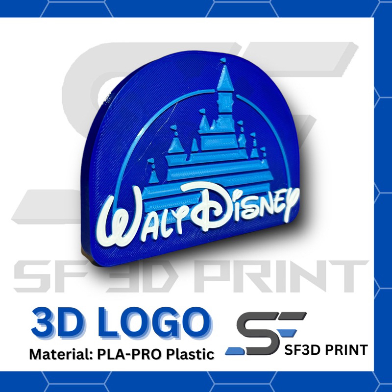 Walt Disney Tower Logo (3D PRINTED),Kids Toy, gift, action anime figure ...