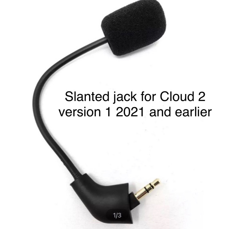 Replacement mic for HyperX Cloud 2 (slanted jack ver1 2021 below ...