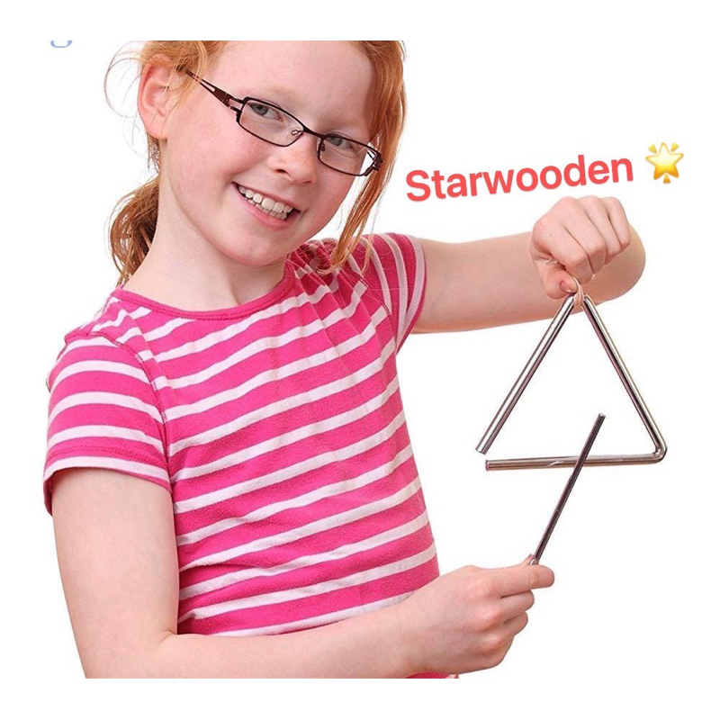 Kids Musical Instrument Percussion Triangle Bell Kindergarten Teaching ...