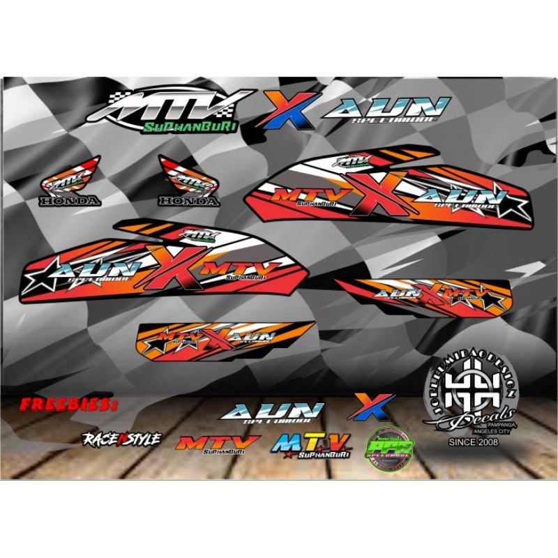 MTV x aun sticker suphanburi decal Honda tmx 155 | Shopee Philippines