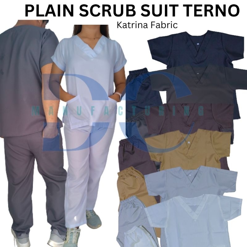 DC Plain Scrub Suit Terno/unisex/Katrina Fabric/Medical, vet, therapist ...