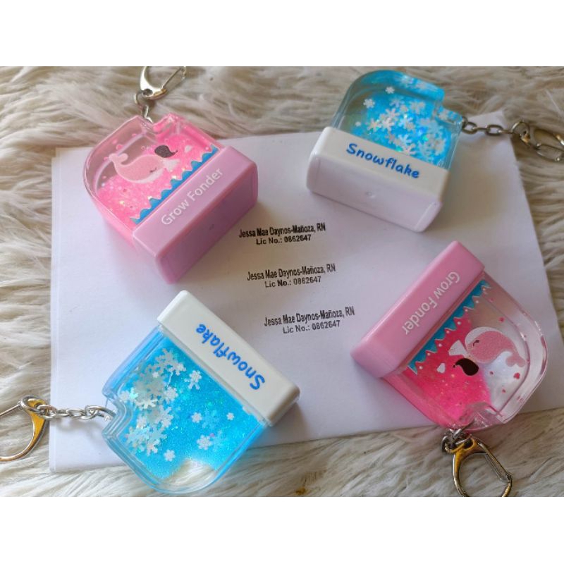 snow flecks self inking stamp name stamp personalized stamp | Shopee ...