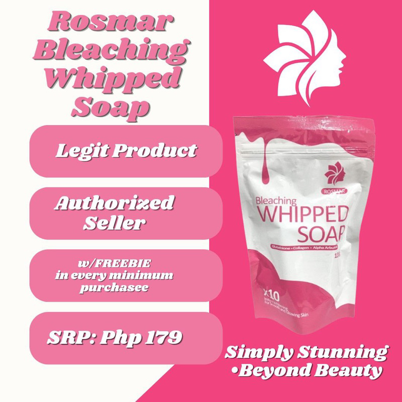 Rosmar Bleaching Whipped Soap 135grams with mesh net | Shopee Philippines