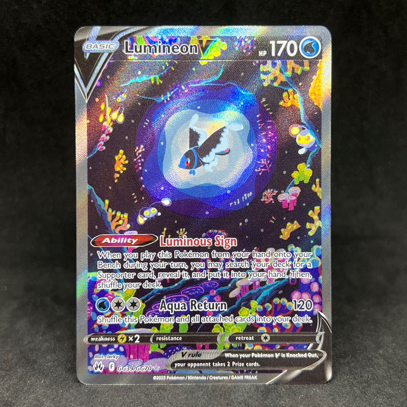 Pokemon TCG Lumineon V Galarian Gallery Full Art Ultra Rare GG39/GG70 2023 Crown Zenith | Shopee ...