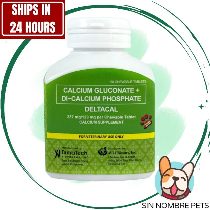 DELTACAL 50's Chewable Tablet Calcium Supplement for Dogs and Cats ...