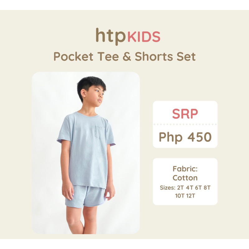 HTP Kid’s Pocket Tee and Shorts Set (UNISEX) | Shopee Philippines