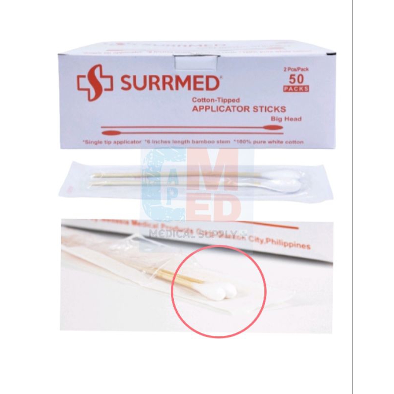 Cotton Applicator Stick small head - big head Sterile | Shopee Philippines