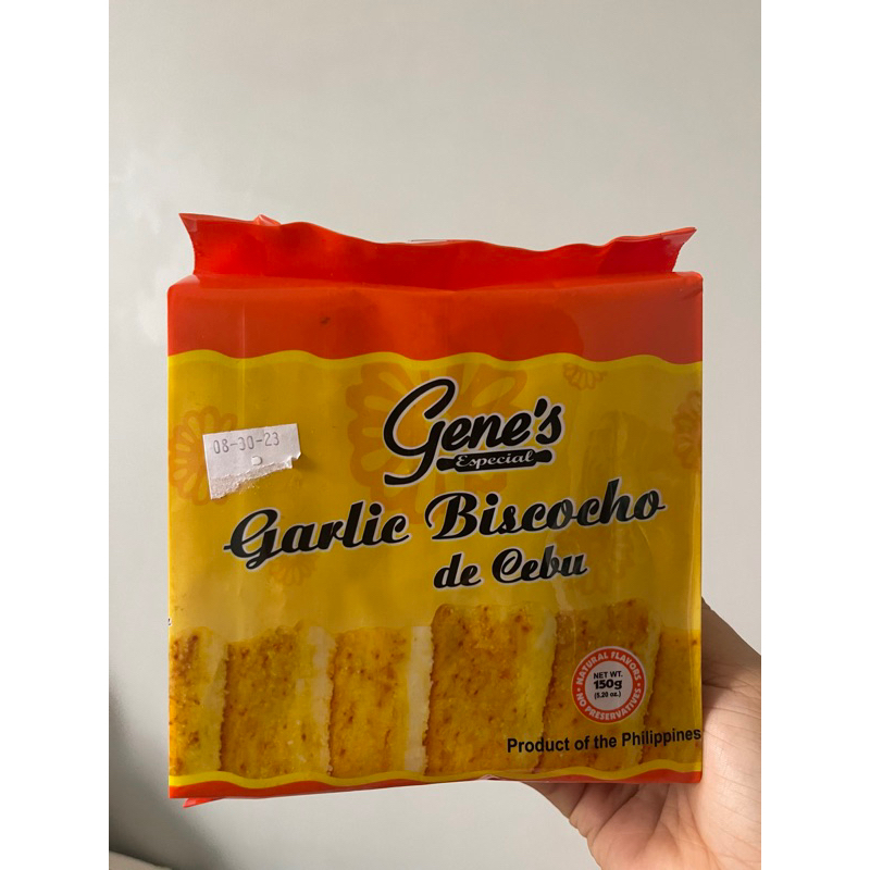 Gene’s Garlic Biscocho de Cebu 150 grams | Shopee Philippines