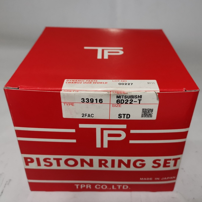 TP Piston Ring For MITSUBISHI 6D22T (33916) (Tapered 1st ring) | Shopee ...