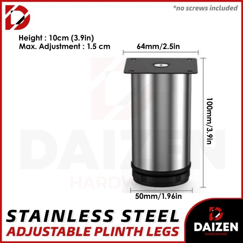Adjustable Stainless Steel Plinth Legs Feet for Cabinet, Sofa ...