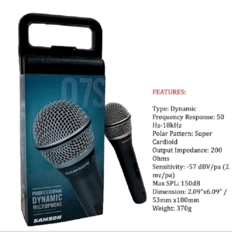 SAMSON BRAND MICROPHONE heavy duty with free 10m Microphone Wire ...