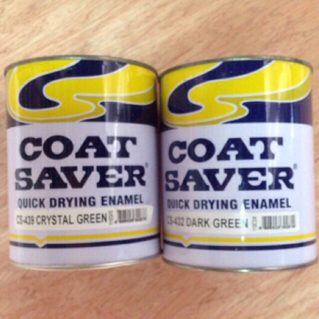coat saver quick dry enamel cs432 dark green cs439 crystal green 1liter ...