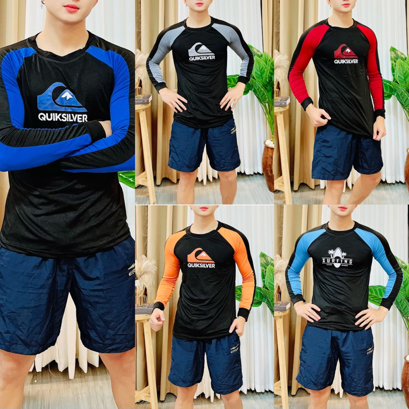 Rash Guard Top Only For Men Quicksilver Inspired Medium-XL Body Frame ...